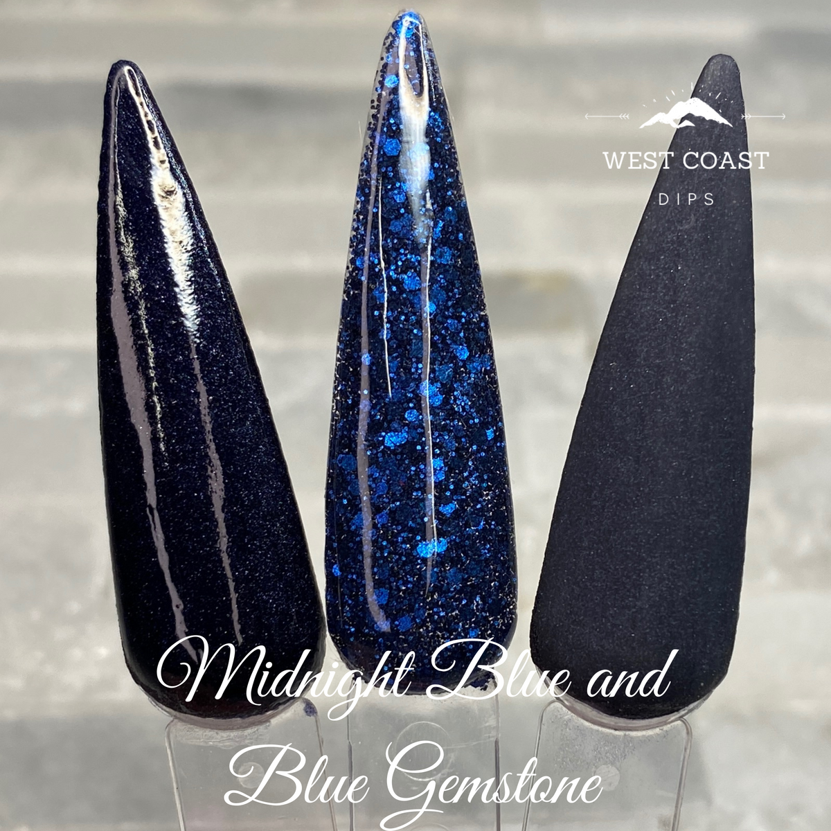 Blue Gemstone Dip Powder – West Coast Dips