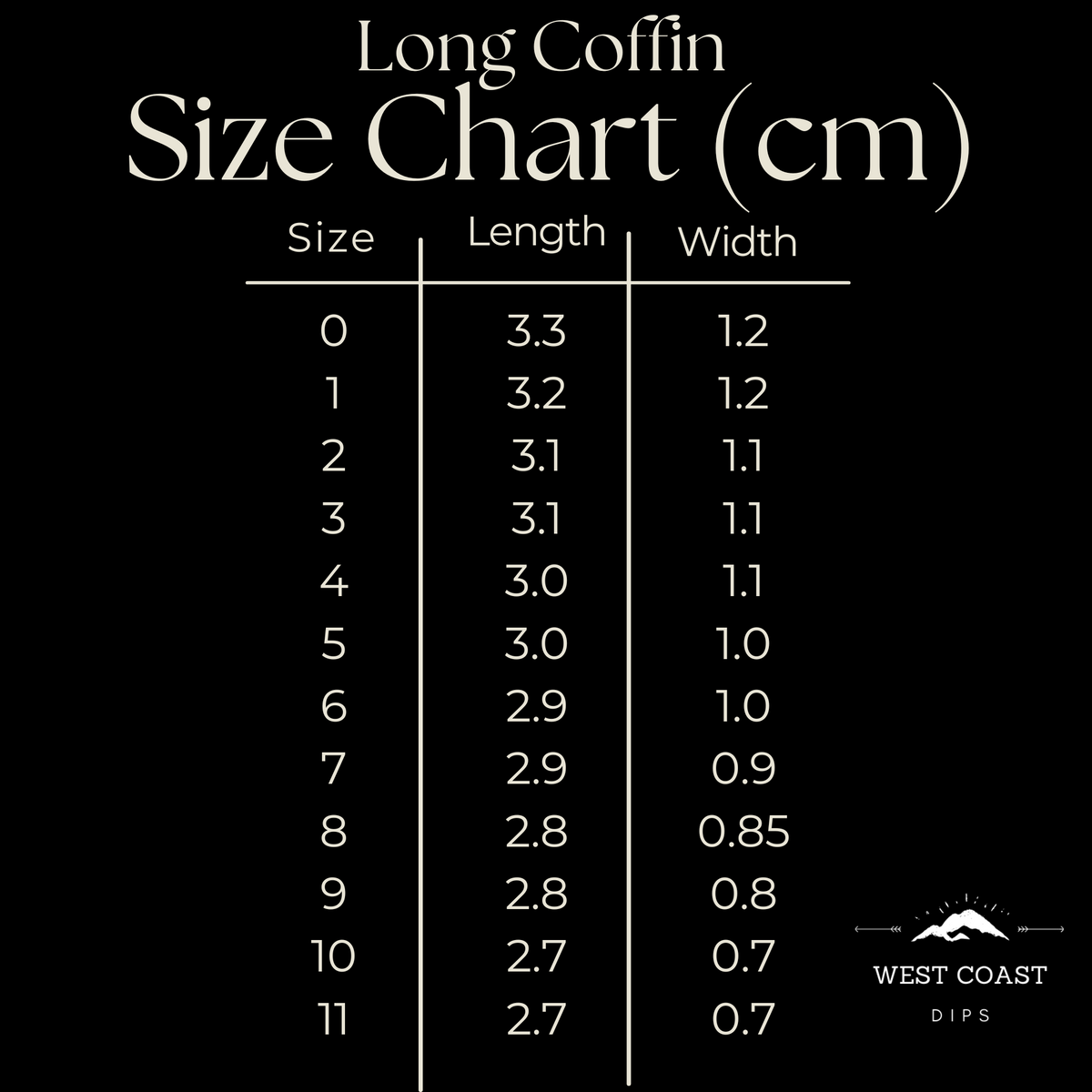 Gelly Tips - Long Etched Coffin – West Coast Dips